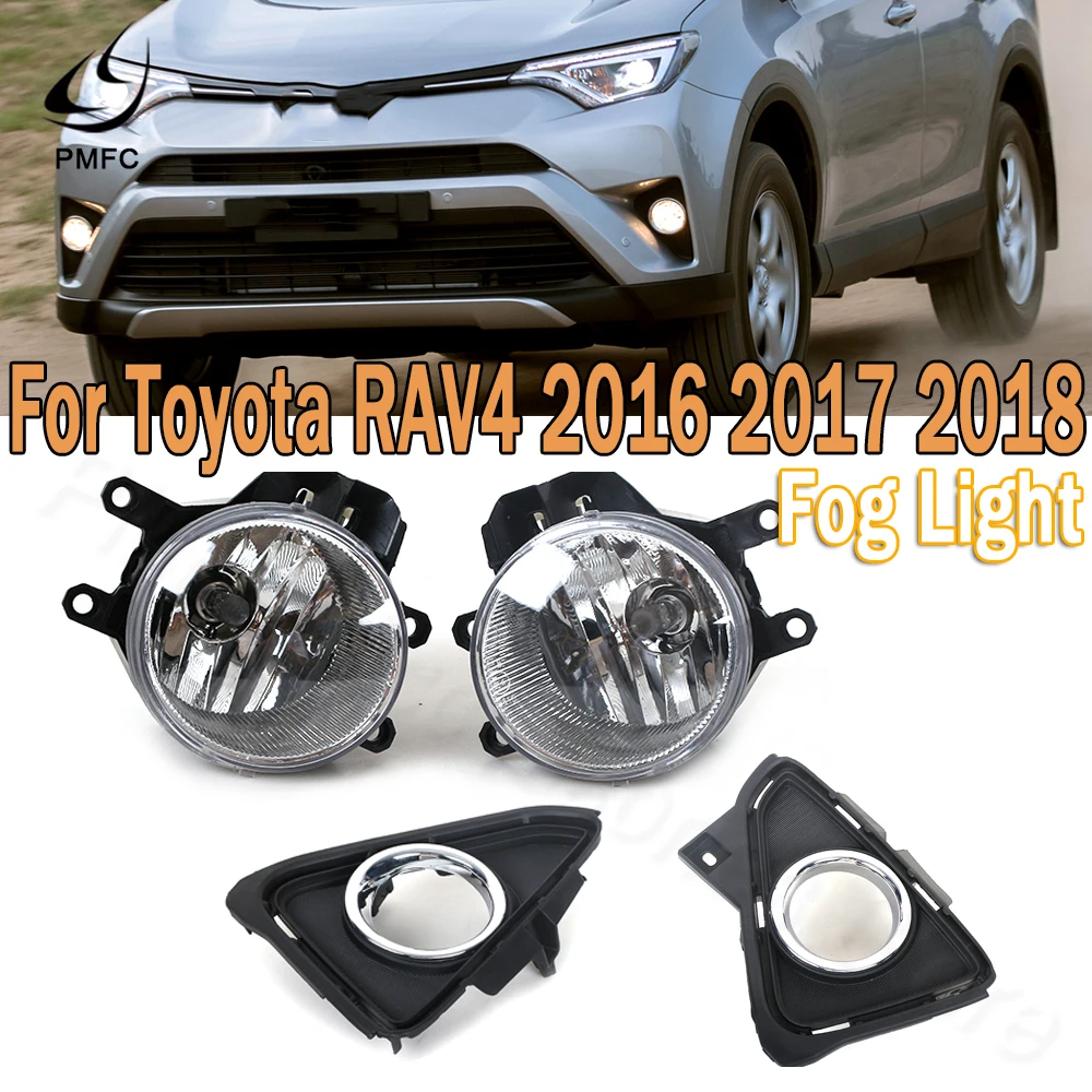 Front Bumper Fog Light Cover Grill Frame Foglight Driving Lamp Grille ...
