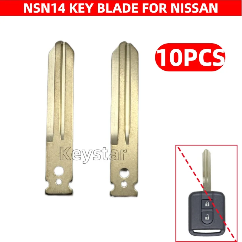 10pcs/lot Original NSN14 Car Key Blade 2 Holes Key Blade for Nissan ...