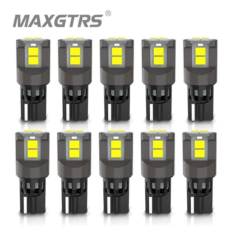 10x W5W LED T10 LED Bulbs Canbus 3080 SMD For Car Parking Position ...