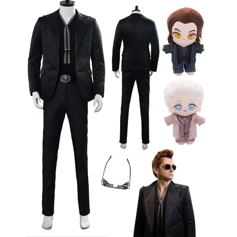 Good-Omens-Devil-Crowley-Cosplay-Fantasia-Costume-Uniform-Sunglasses ...