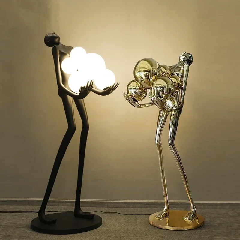 Modern Art Luxury Home Decor LED Floor Lamps Tall Figure Sculpture ...