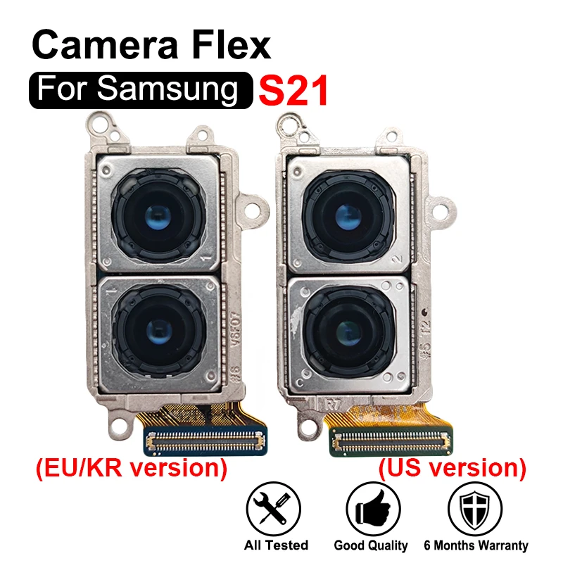 Câmeras principais e largas traseiras para Samsung Galaxy S21, frente ...