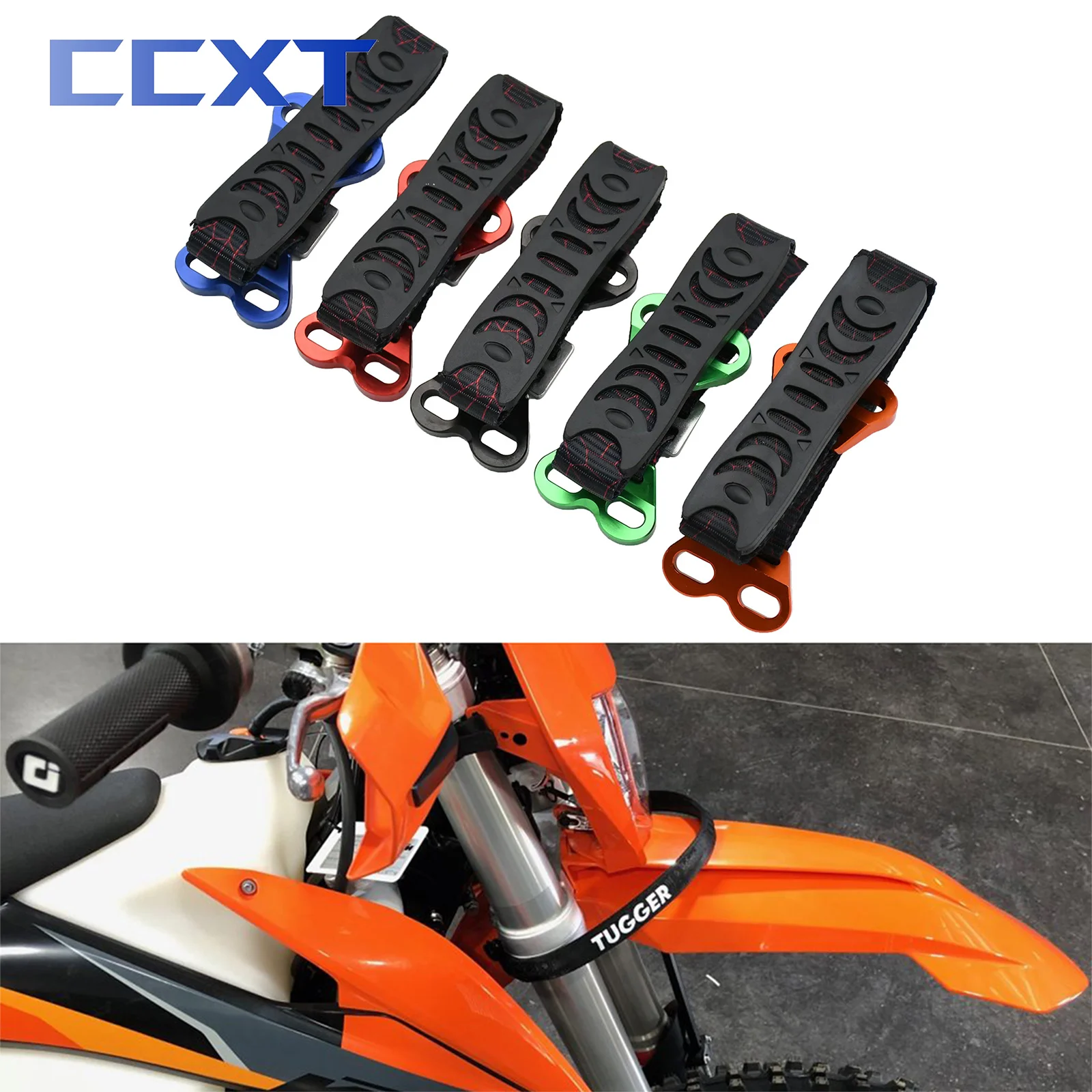 Motocross Universial CNC Aluminum Rescue Traction Strap Pull Sling Belt ...