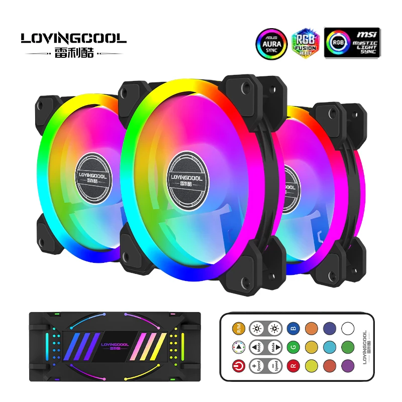 LOVING-COOL120mm-pc-computer-Case-Fan-ARGB-Heatsink-aura-sync-sata-port ...