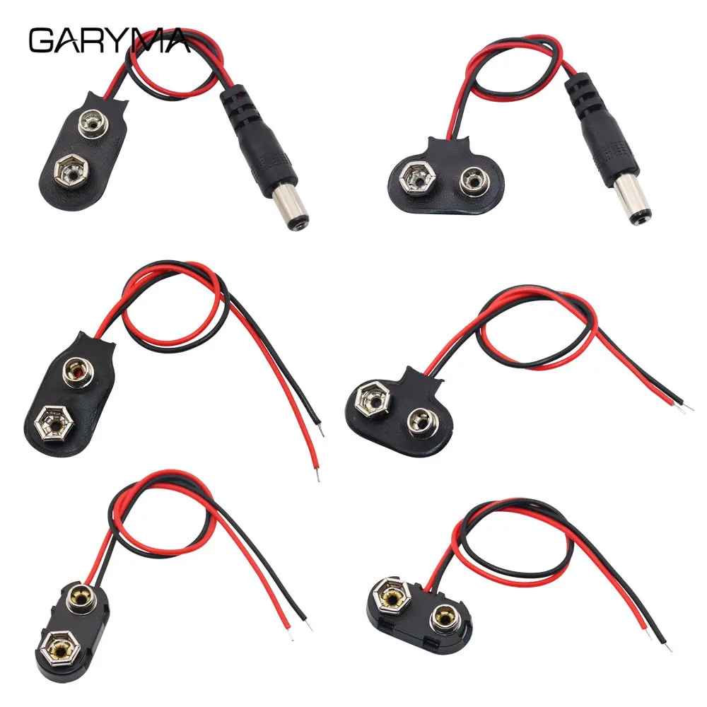 5Pcs-I-T-Type-9V-Battery-Snap-Connector-Clip-with-Lead-Wires-Holder ...