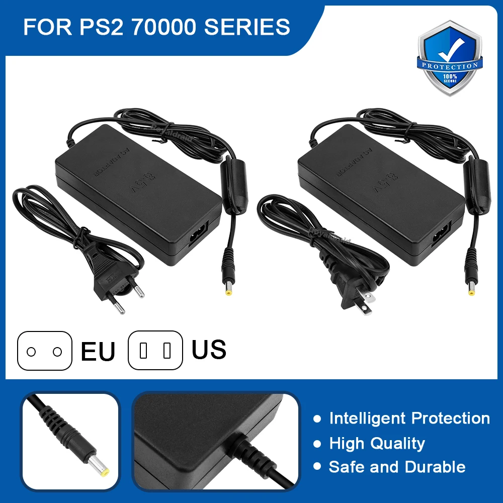 AC Adapter for PS2 Power Supply for PS2 Replacement Plug and Play AC ...