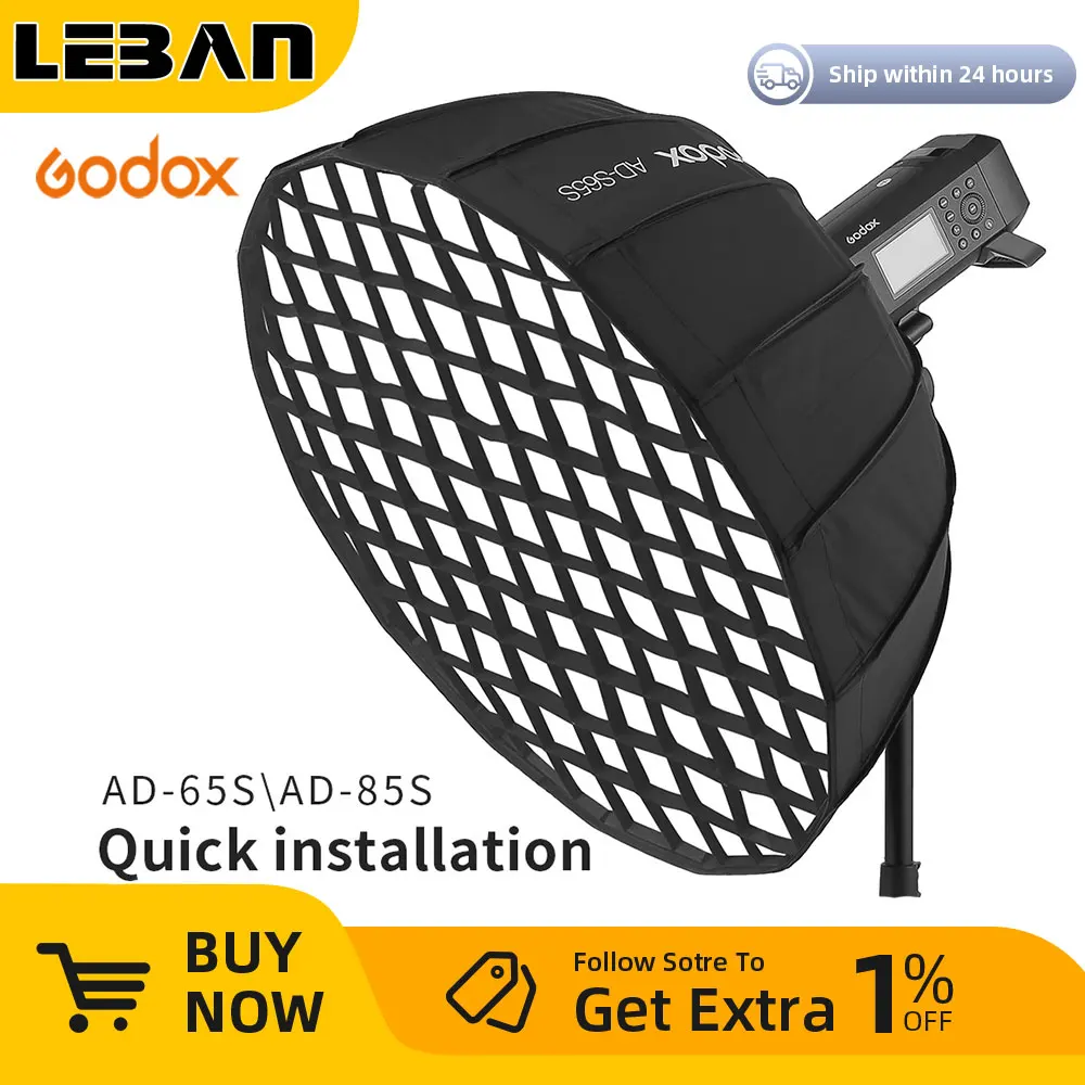 Godox-AD-S65S-AD-S65W-65CM-AD-S85S-AD-S85W-85cm-Silver-Deep-Parabolic ...