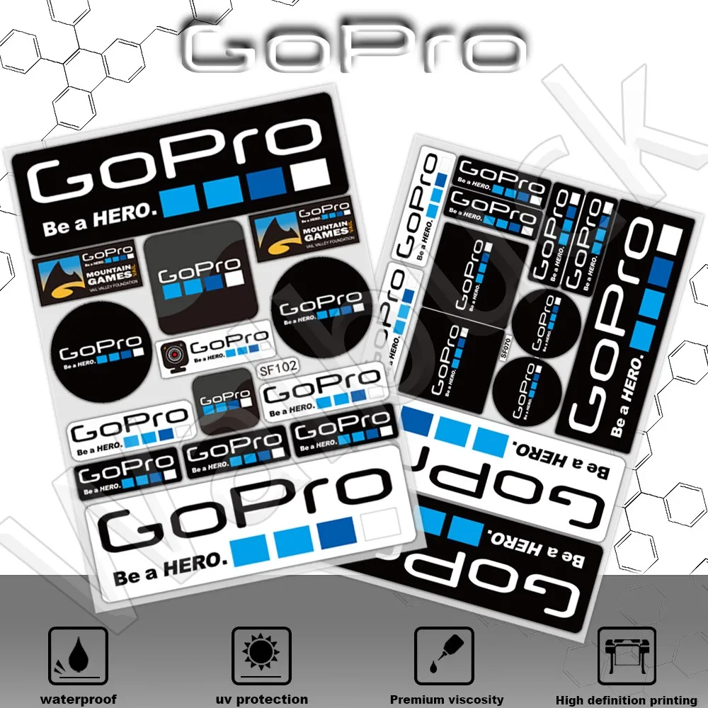 Motorcycle-Modified-GoPro-Hero-Sports-Helmet-Sticker-Reflective-Side ...