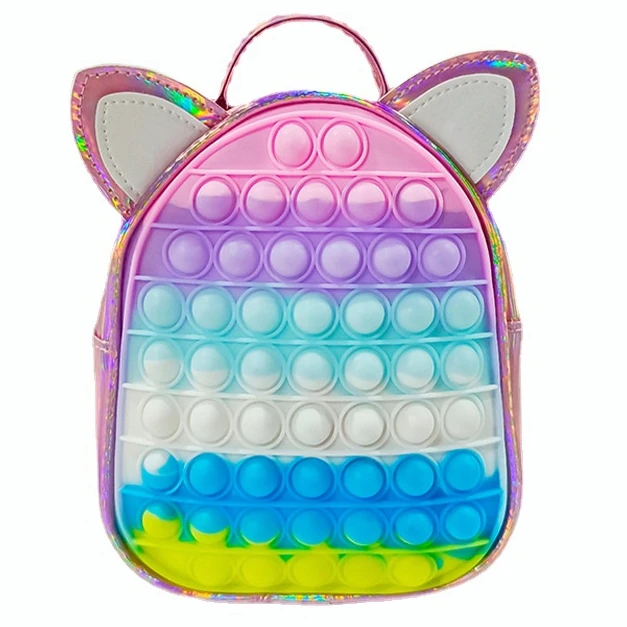 2023-New-Backpack-for-Children-Girls-Push-Bubbles-Bag-Antistress-Toys ...