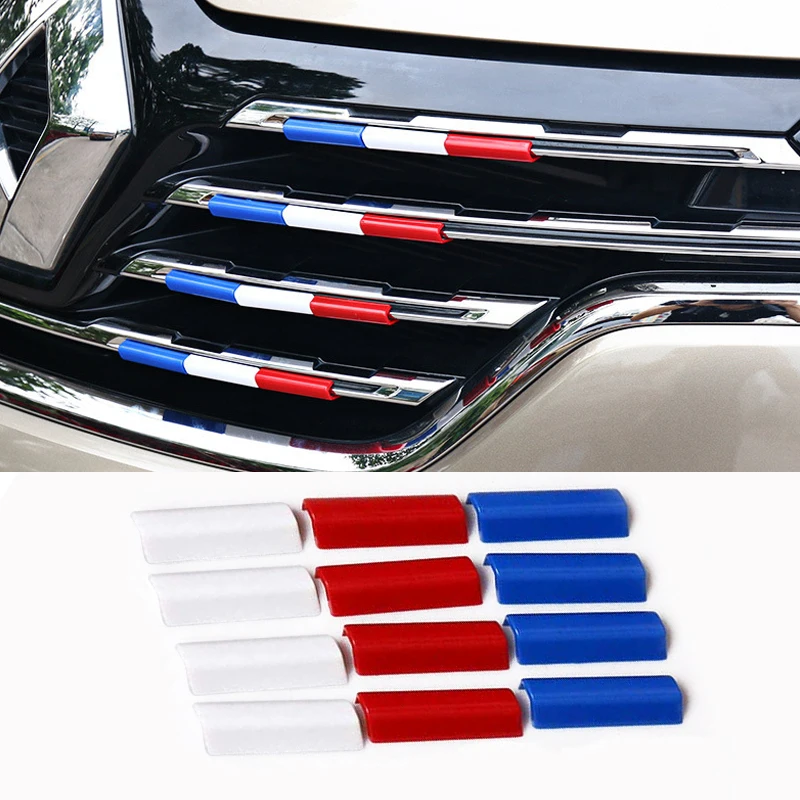 12pcs Car Three Color Grille Sequin Front Grille Decorative Strip ...