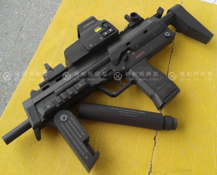 MP7A1-Submachine-Gun-3D-Paper-Model-Weapon-Firearms-3D-Hand-made ...