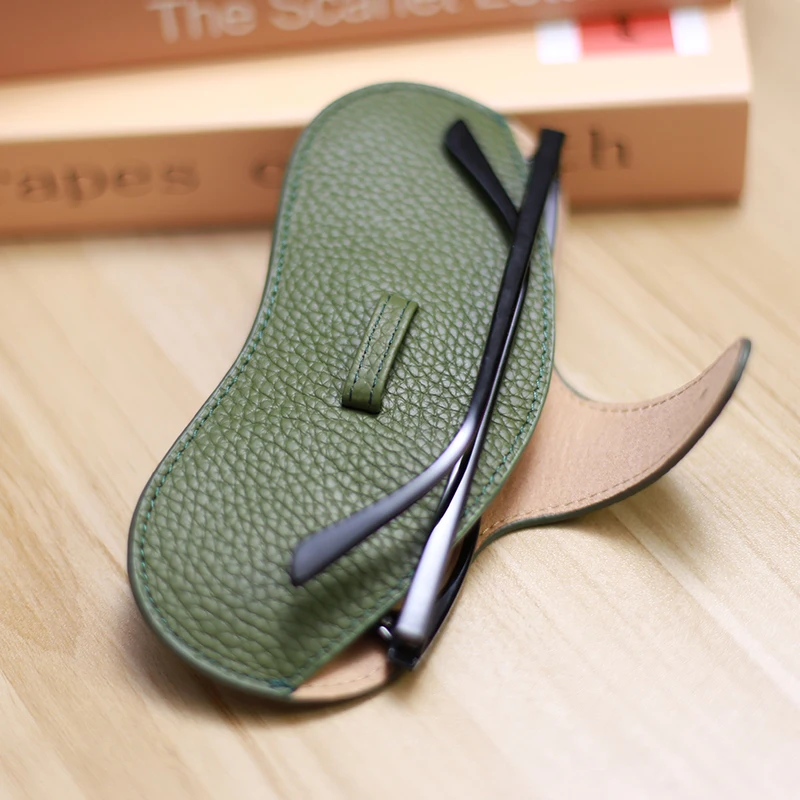 Original Design Genuine Leather Glasses Bag Fashion Daily Portable ...