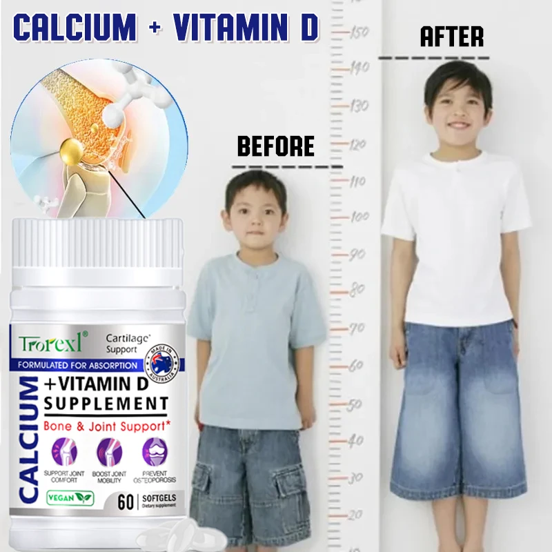 Height-Growth-Calcium-Vitamin-D-Pills-Natural-Growth-Factor-Height ...