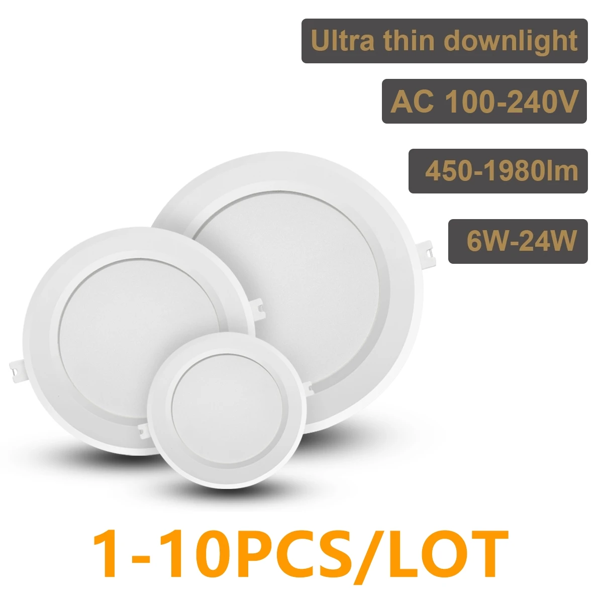 LED Downlight Anti-Glare Led Ceiling Lamp AC100-240V 6W-24W LED Spot ...