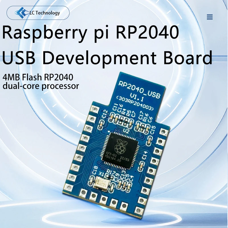 RP2040-USB-Development-Board-Type-A-Version-4MB-Flash-Raspberry-Pi-Microcontroller-Development ...