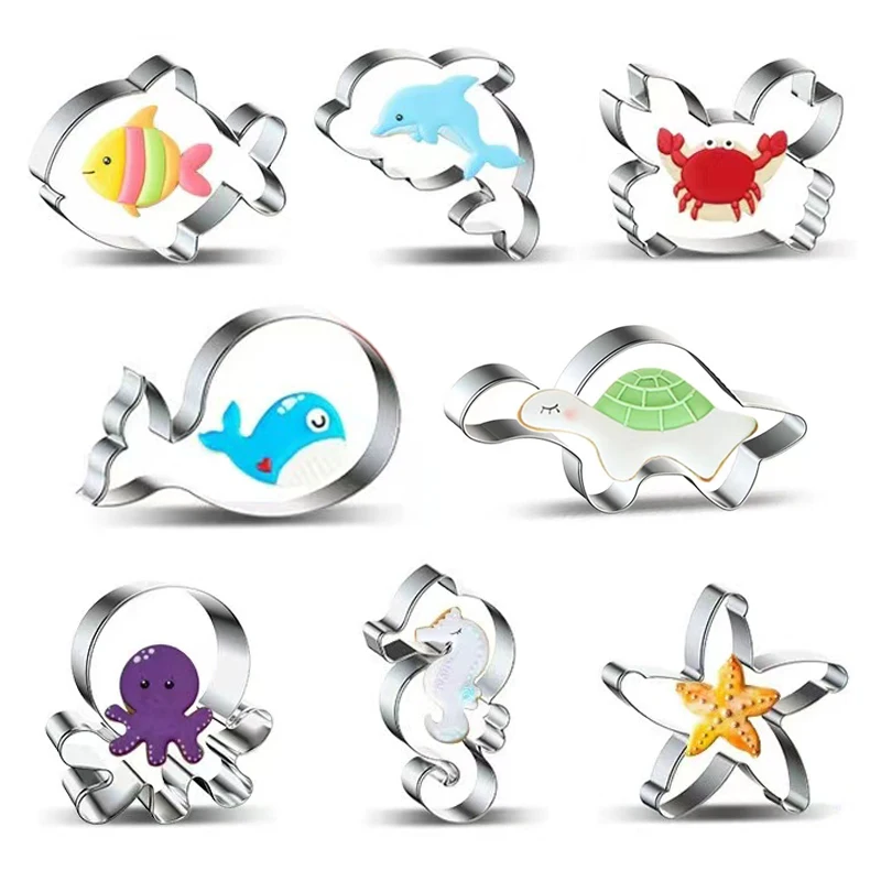 Ocean-Style-Cookie-Cutter-Mold-Stainless-Steel-Sea-Creature-Biscuit ...