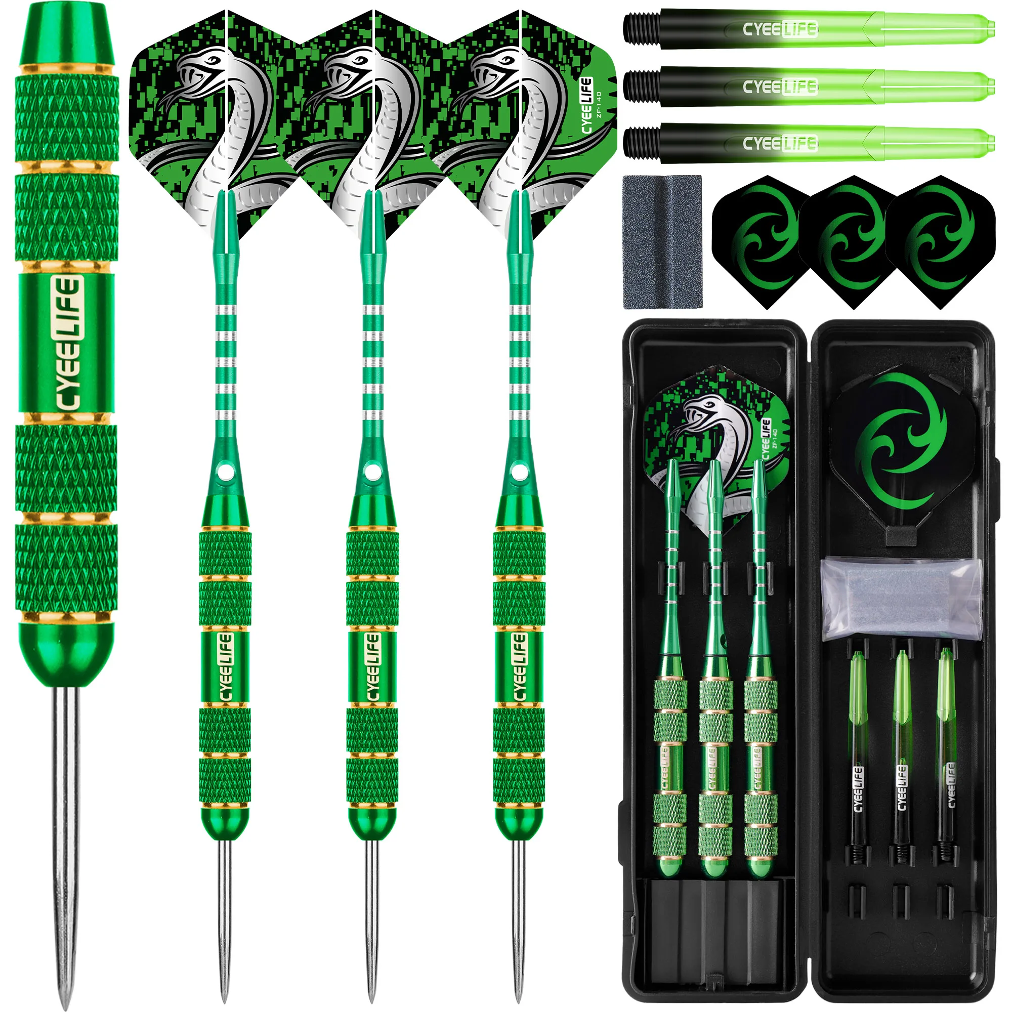 CyeeLife-24g-Professional-Dart-Set-3PCS-Steel-Tip-Darts-Flights-Anti ...