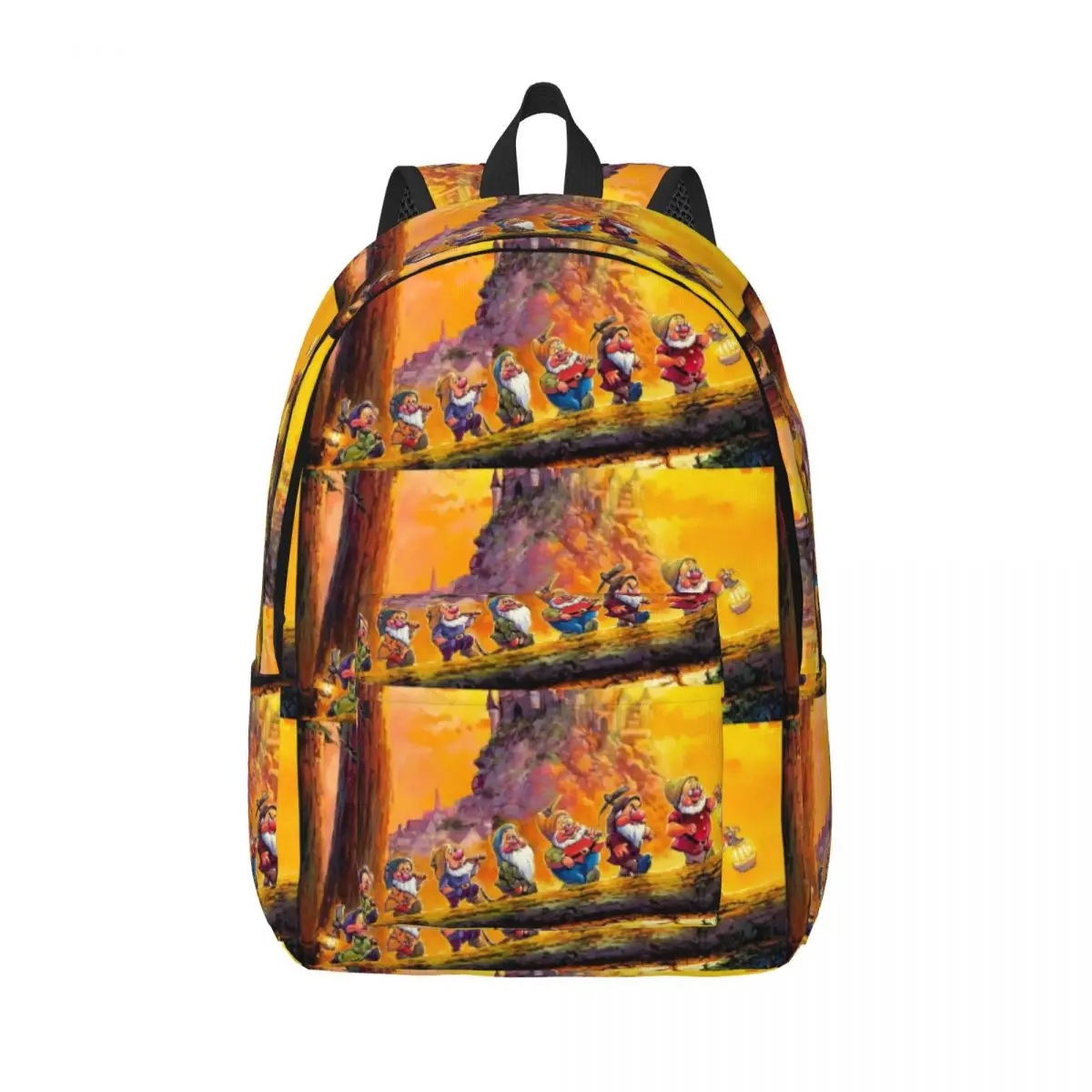 Custom Snow White And The Seven Dwarfs Canvas Backpacks for Women Men ...