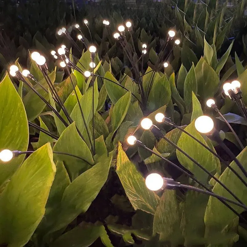 Three Headed Firefly Solar Outdoor Waterproof Firefly Lamp Courtyard ...