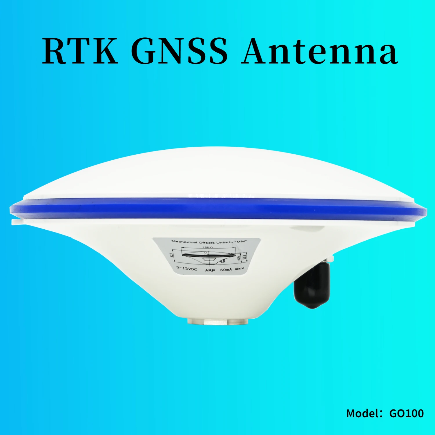 고정밀 GNSS RTK 안테나 측량 농업용 GPS 안테나, L1L2 RTK 베이스 로버 안테나, CORS F9P 안테나, GPS GLO BD GAL,GO100