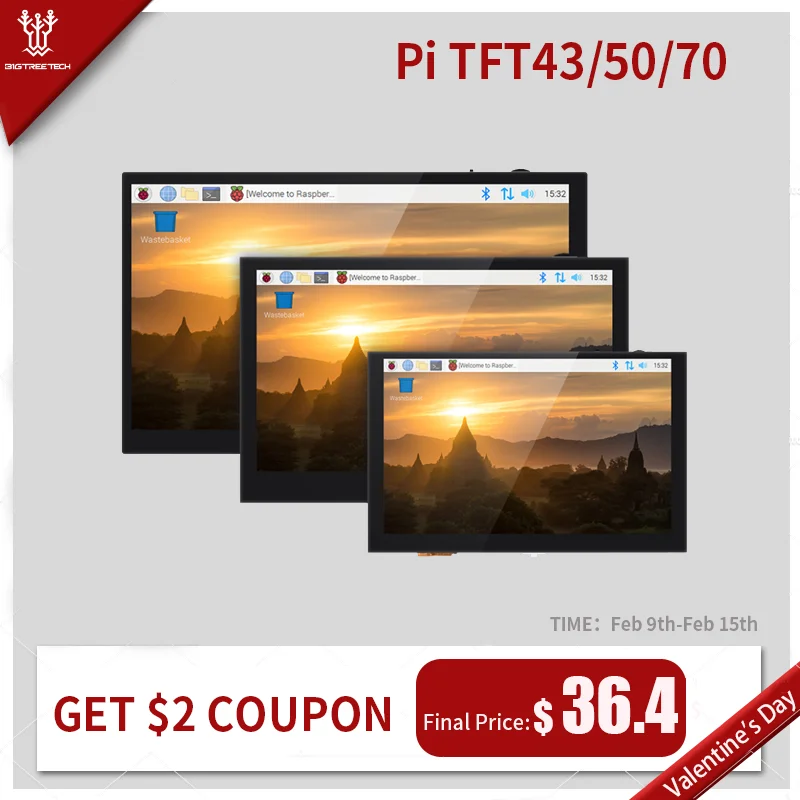 BIGTREETECH BTT PITFT43 PITFT50 PI TFT70 TFT43 Capacitive Touch Screen Octoprint Display For ...