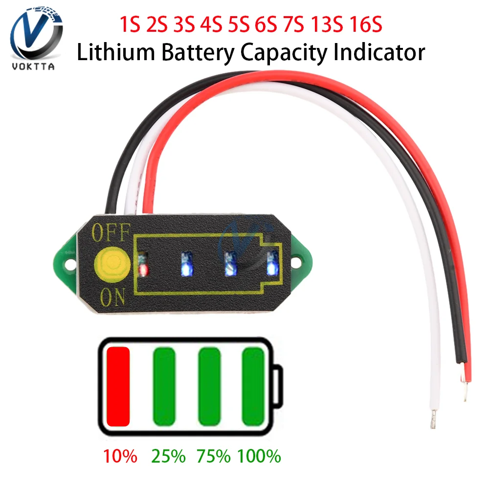 18650-Lithium-Battery-Capacity-Indicator-LED-Horse-Race-Lamp-Battery ...