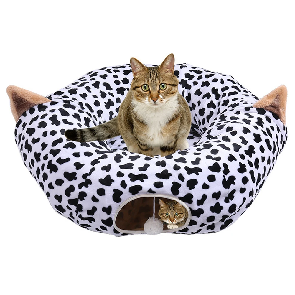 Collapsible Cat Tunnel Tube Cats Ferrets Puppy Hiding Training Sound ...