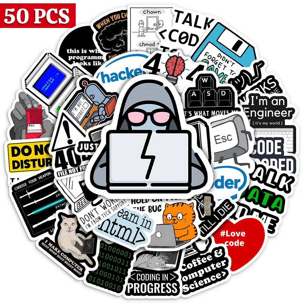 Programming Stickers Java Js Php Docker Bitcoin Html Cloud Language Pvc Waterproof For Notebook