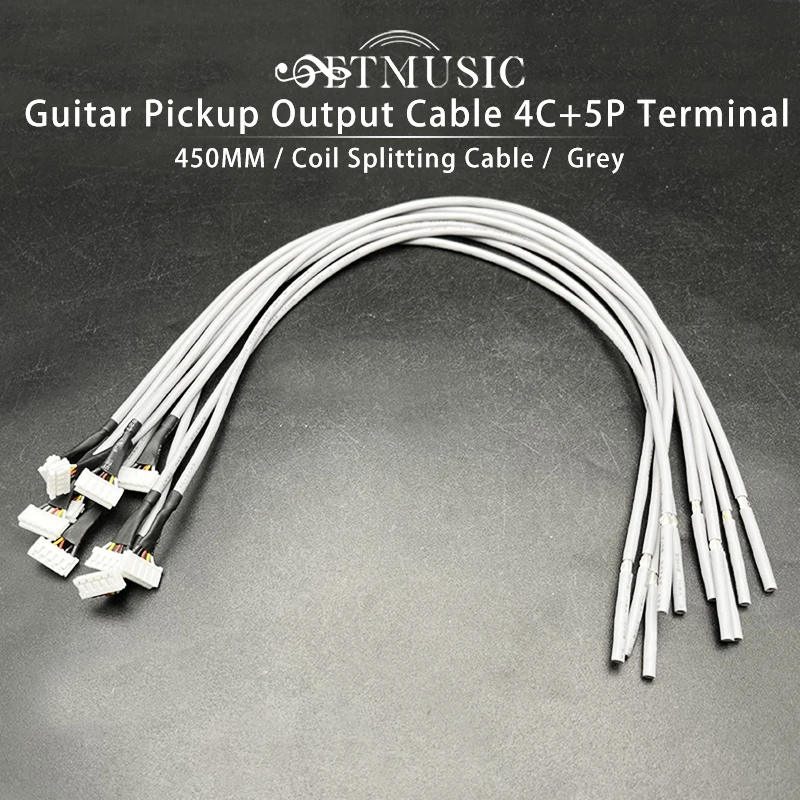 4Pcs-Guitar-Pickup-Output-Cable-4-Conduct-Braiding-with-5P-Terminal ...
