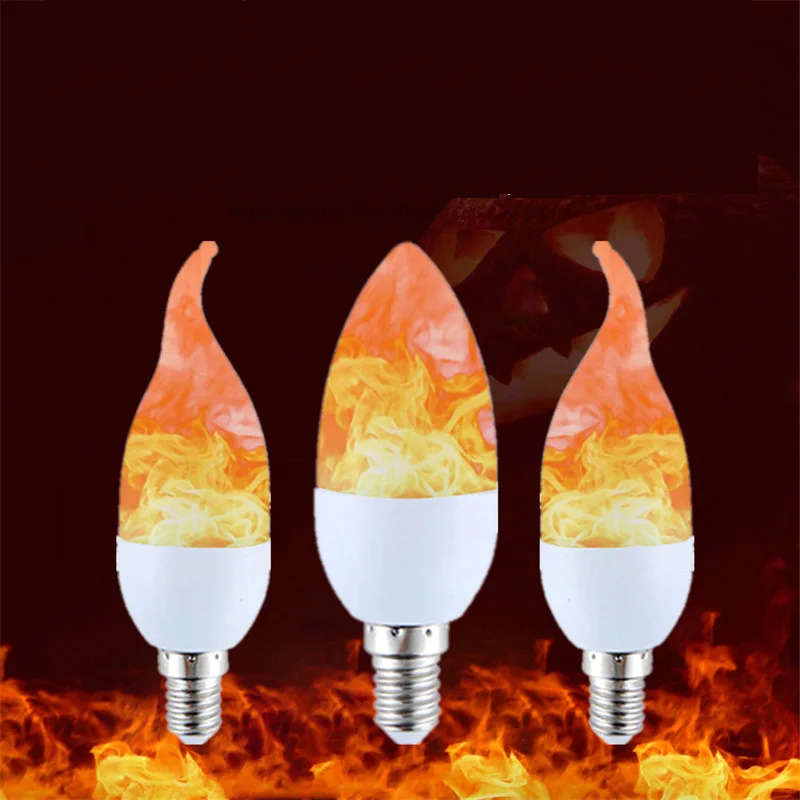 10PCS-5W-E14-E12-LED-Flicker-Flame-Candle-Bulb-Jump-Fire-Lamp-1600k ...