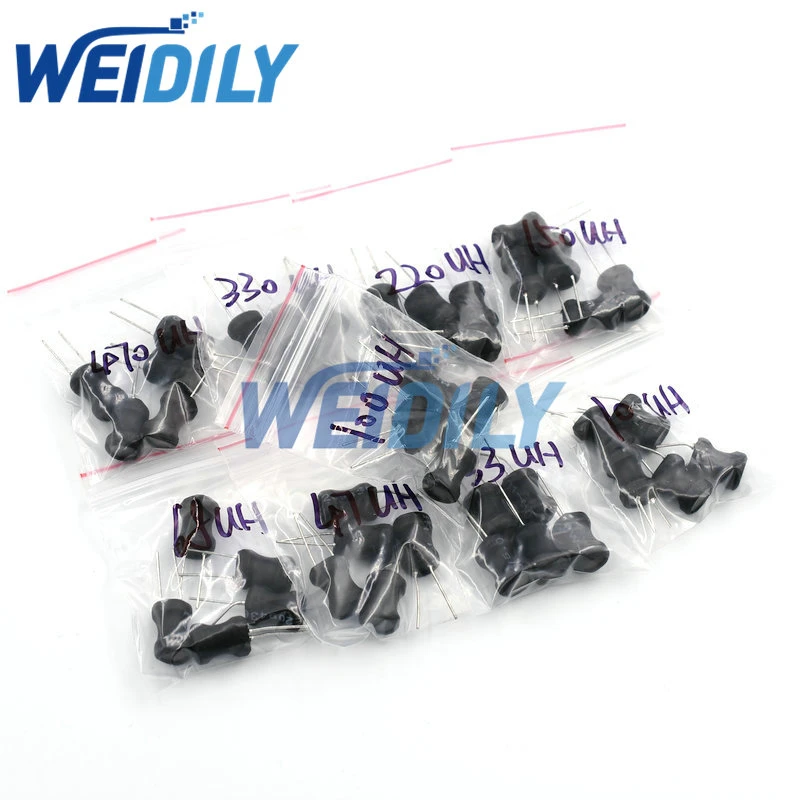 45PCS 9*12mm Inductance Power Inductor Kit 10UH 33UH 47UH 68UH 100UH ...