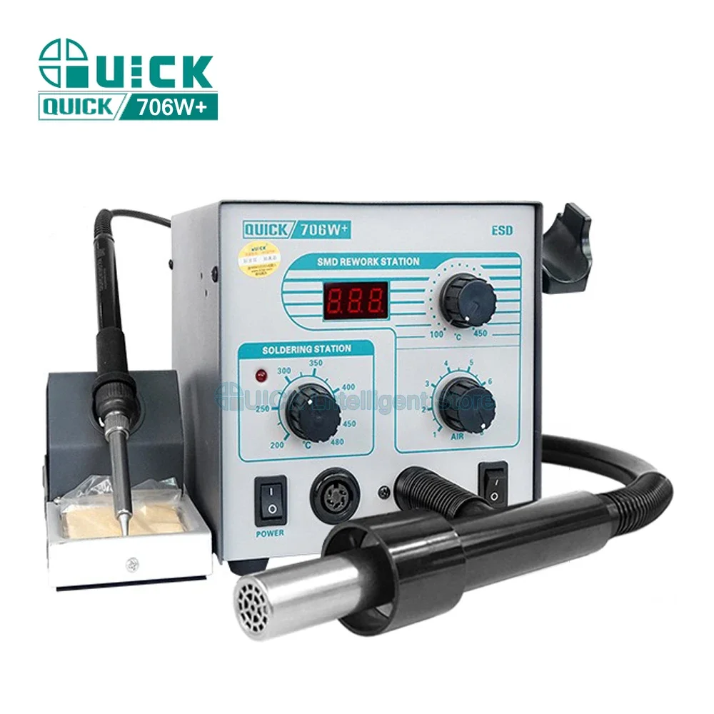 QUICK-706W-Hot-Air-Soldering-Station-2-in-1-Smart-Sleep-LCD-Digital ...