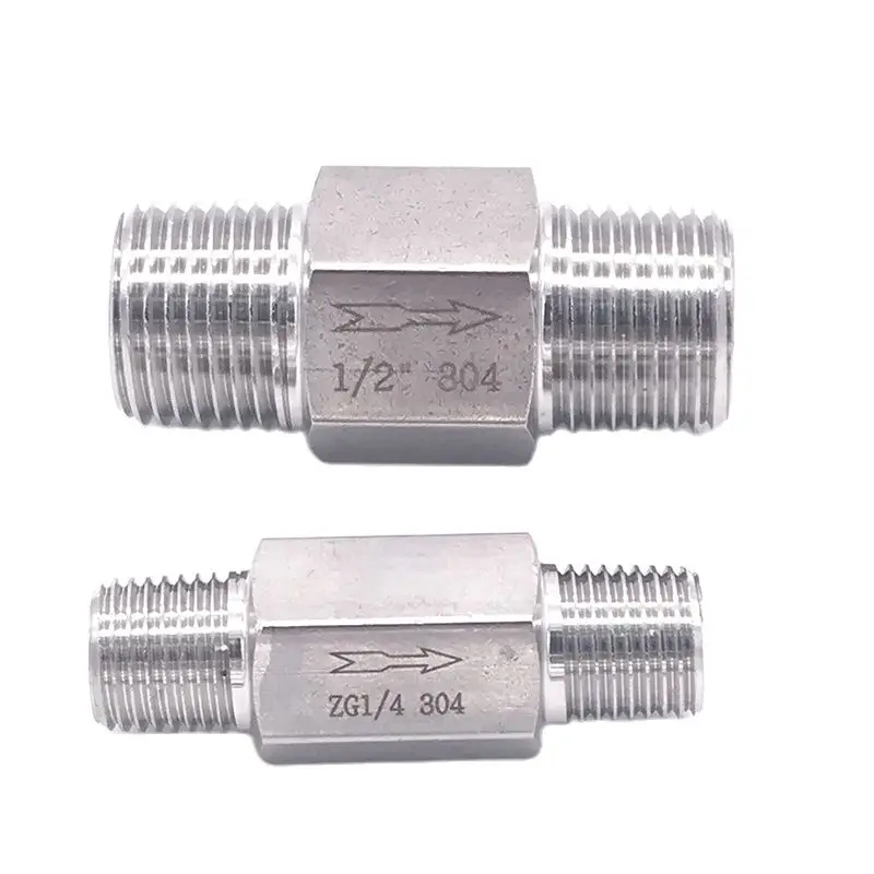 GOGO male thread Check valve ZG 1/4" 1/2" inch stainless steel 304 acid ...
