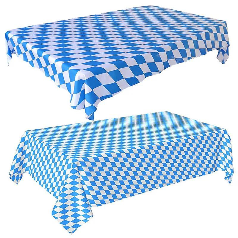 Oktoberfest-Disposable-Tablecloth-Bavarian-Flag-Check-German-Beer ...