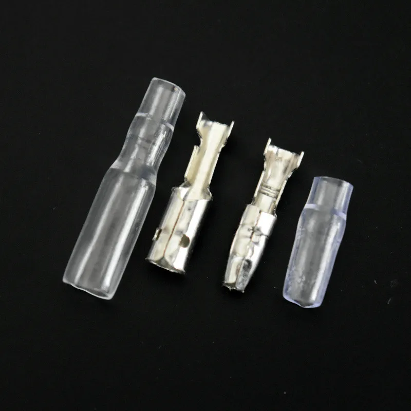 50sets 4.0 Bullet Crimp Terminal Car Electrical Wire Connector Diameter ...