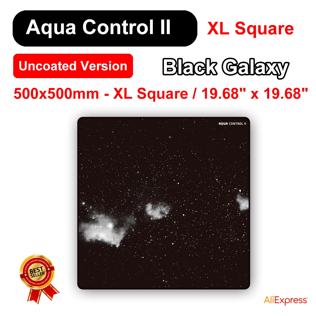500x500x4mm-Xraypad-aqua-Control-2-Black-Galaxy-Gaming-Mouse-Pads-with ...