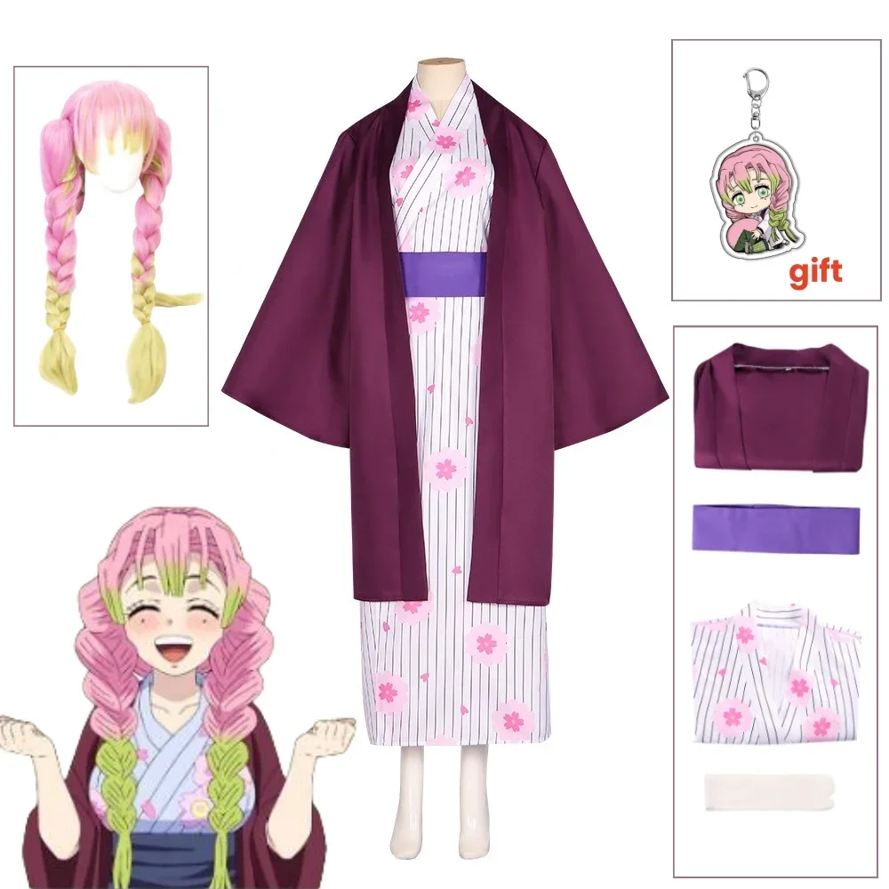 Anime Season 3 Cosplay Kanroji Mitsuri Cosplay Costume Wig Kimono ...