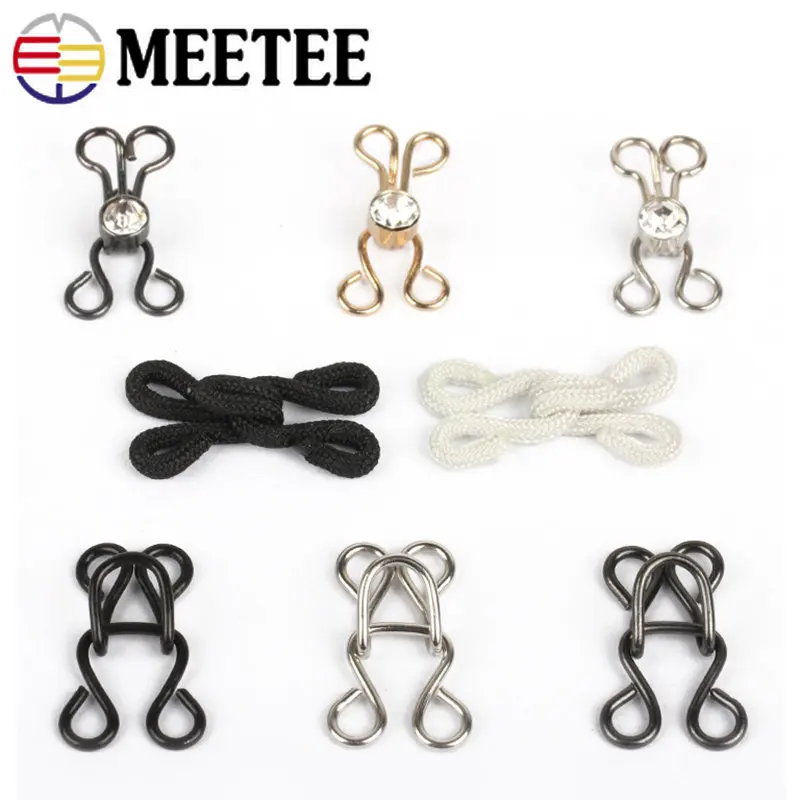 30-50Set-Metal-Invisible-Garment-Hook-and-Eye-Clothes-Trousers-Adjust ...