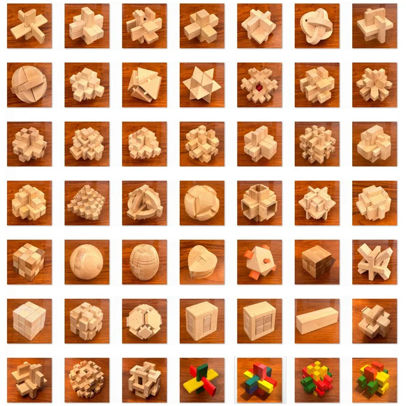 3D-Wooden-Interlocking-Puzzles-Unlock-Toys-Kong-Ming-Lock-IQ-Puzzle ...