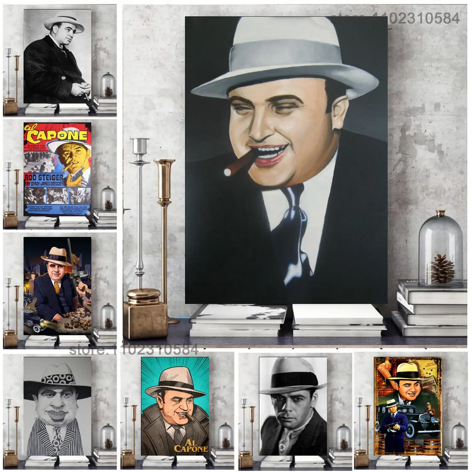 P-ster-de-Al-Capone-arte-de-pared-carteles-de-lienzo-decoraci-n-art ...