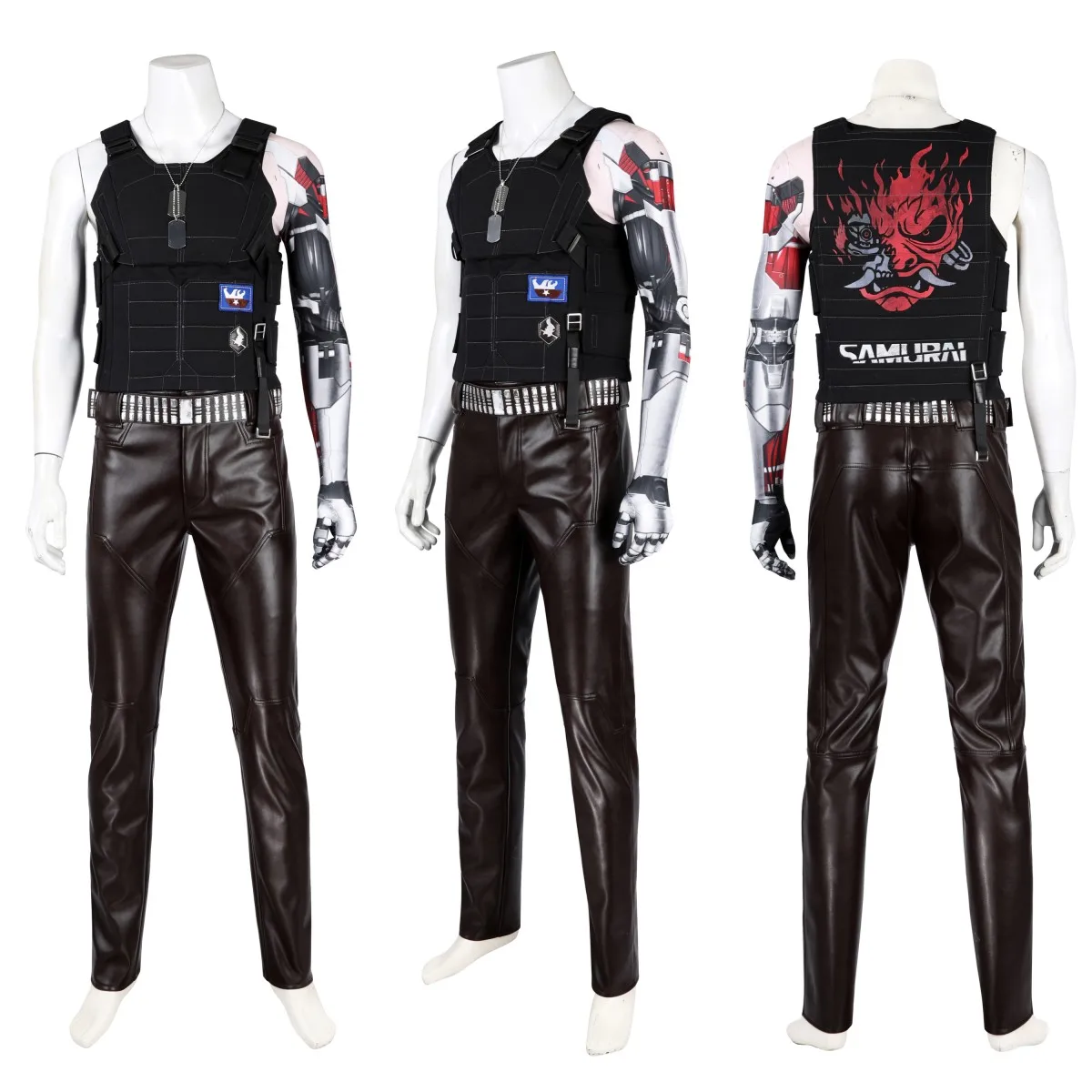 Punk Cosplay Johnny Cosplay Costume Disguise 2077 Vest Pants Full Set ...