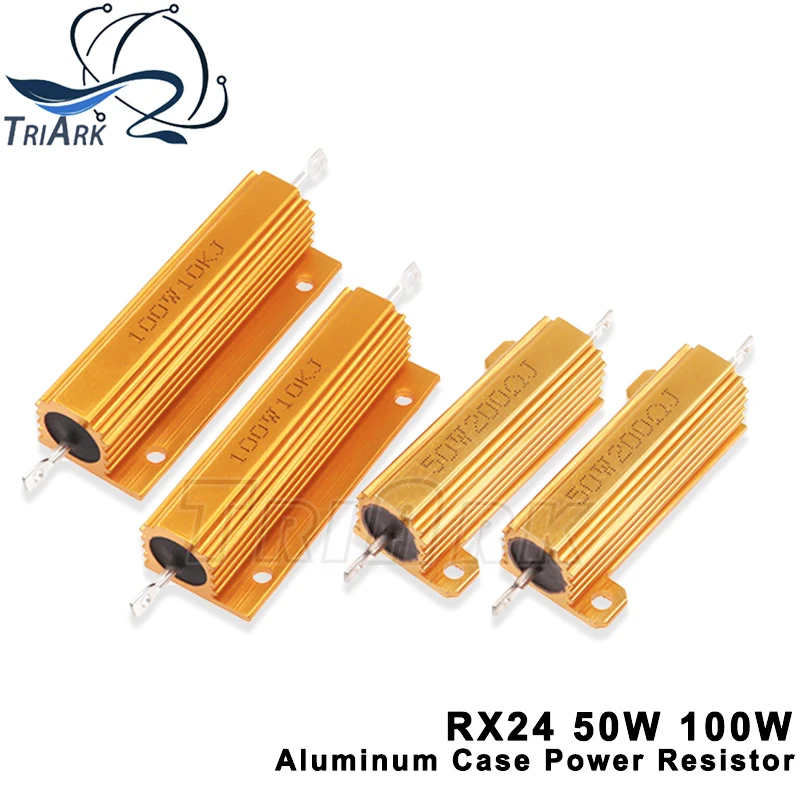 50W 100W Aluminum Power Metal Shell Case Wirewound Resistor 0.01R ...