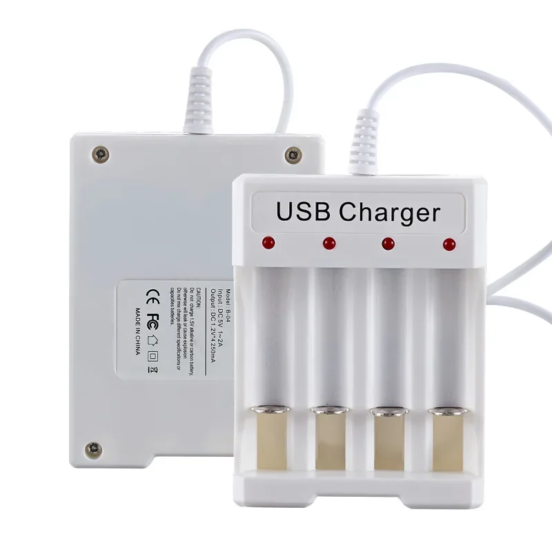 USB Output Universal Battery Charger Independent 4-slot Battery Charger ...