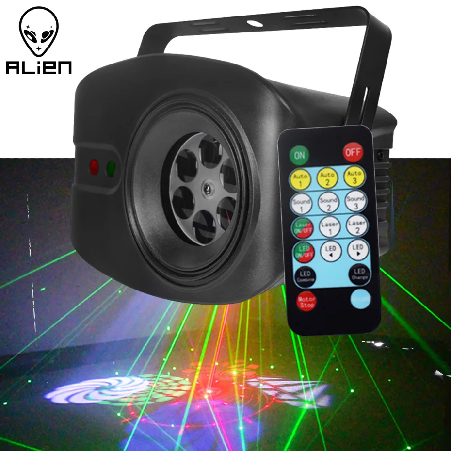 ALIEN RG 48 Patterns Disco DJ Laser Projector 4 LED Gobo Stage Lighting ...