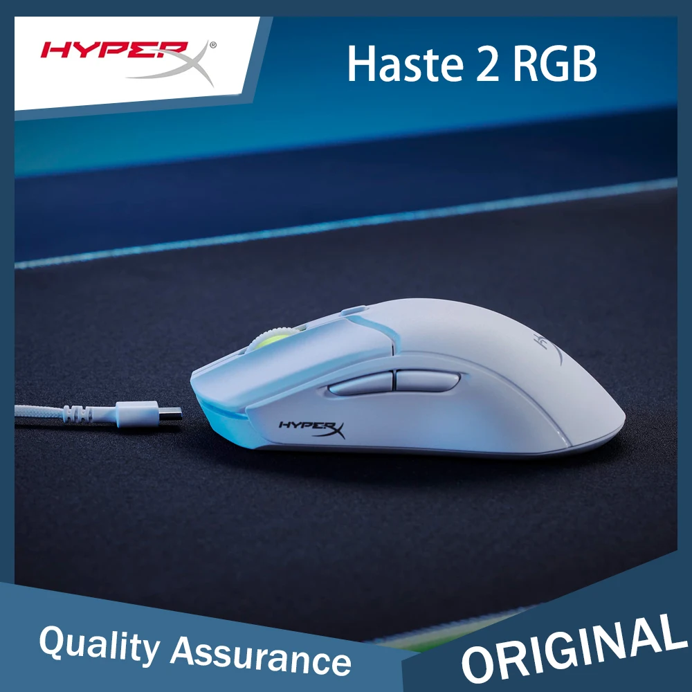 Nuevo HyperX Pulsefire Haste 2 RGB ratón para juegos inalámbrico y con ...