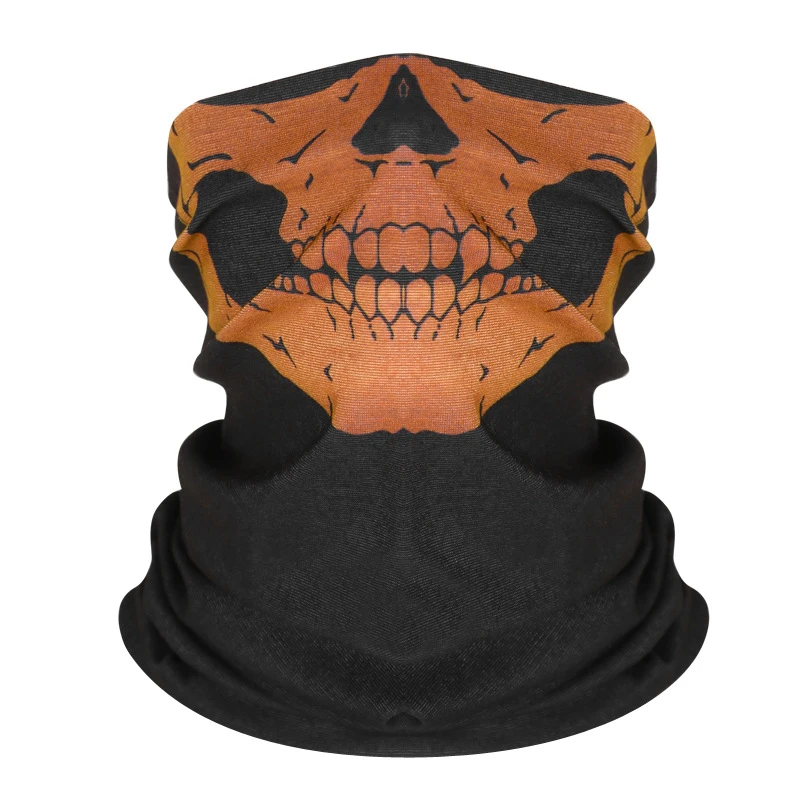 Skull Half Mask Unisex Ghost Skull Half Face Mask - Multi-Use Neck ...