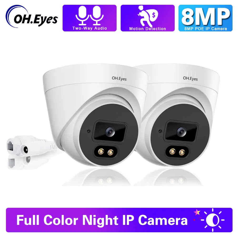 8MP 4K HD POE Security Camera Outdoor Two Way Audio CCTV Video ...