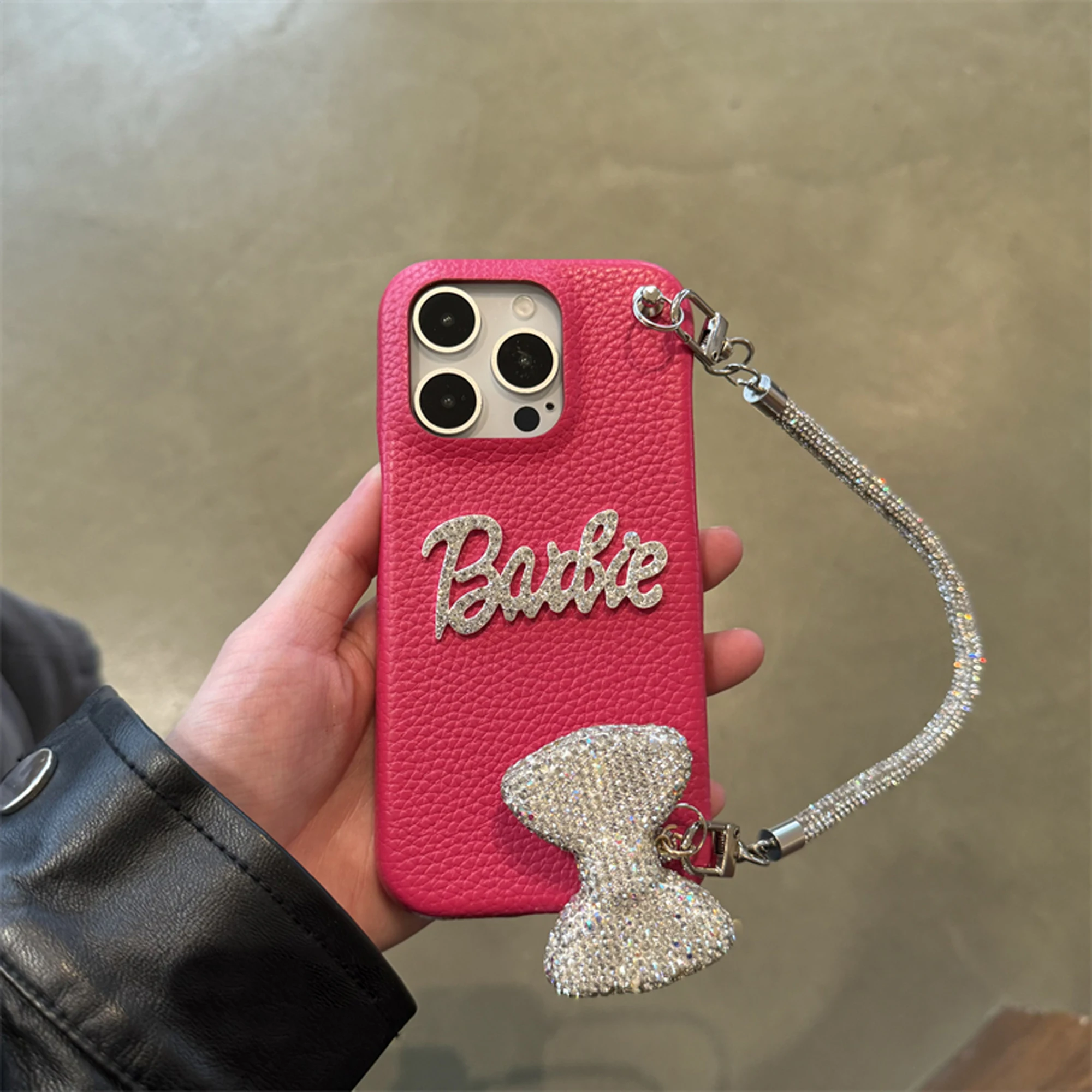 Posh-Phone-Case-With-Flash-Diamond-Bow-Chain-For-iPhone-11-12-13-14-15 ...
