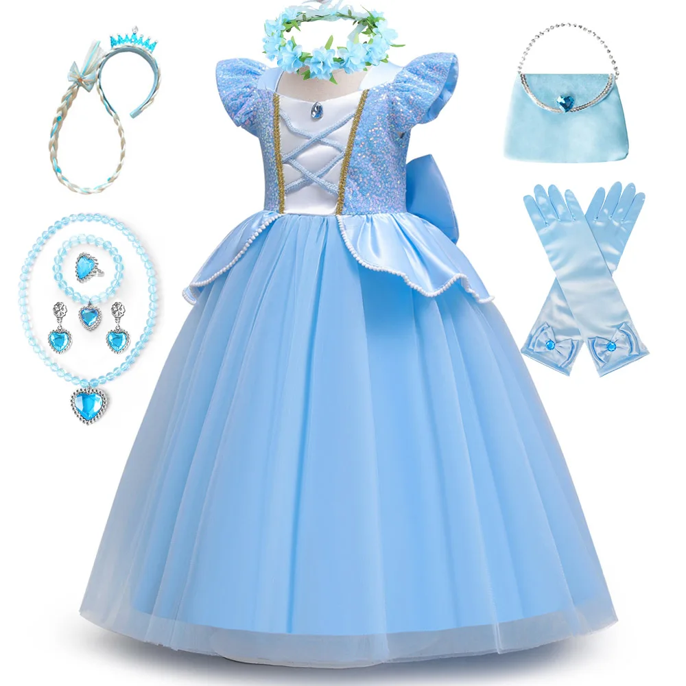 Princess-Fancy-Blue-Dress-Up-Halloween-Costume-Pumpkin-Car-Birthday ...