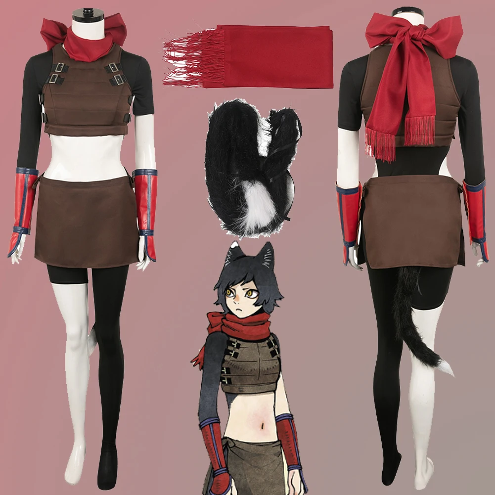 Izutsumi Cosplay Role Play Outfit Anime Dungeon Costume Scarf Tail ...